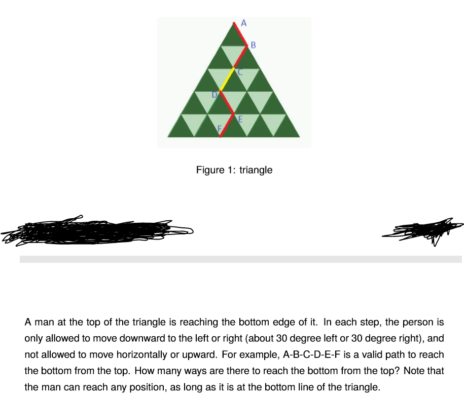 Solved А B E F Figure 1: triangle A man at the top of the | Chegg.com