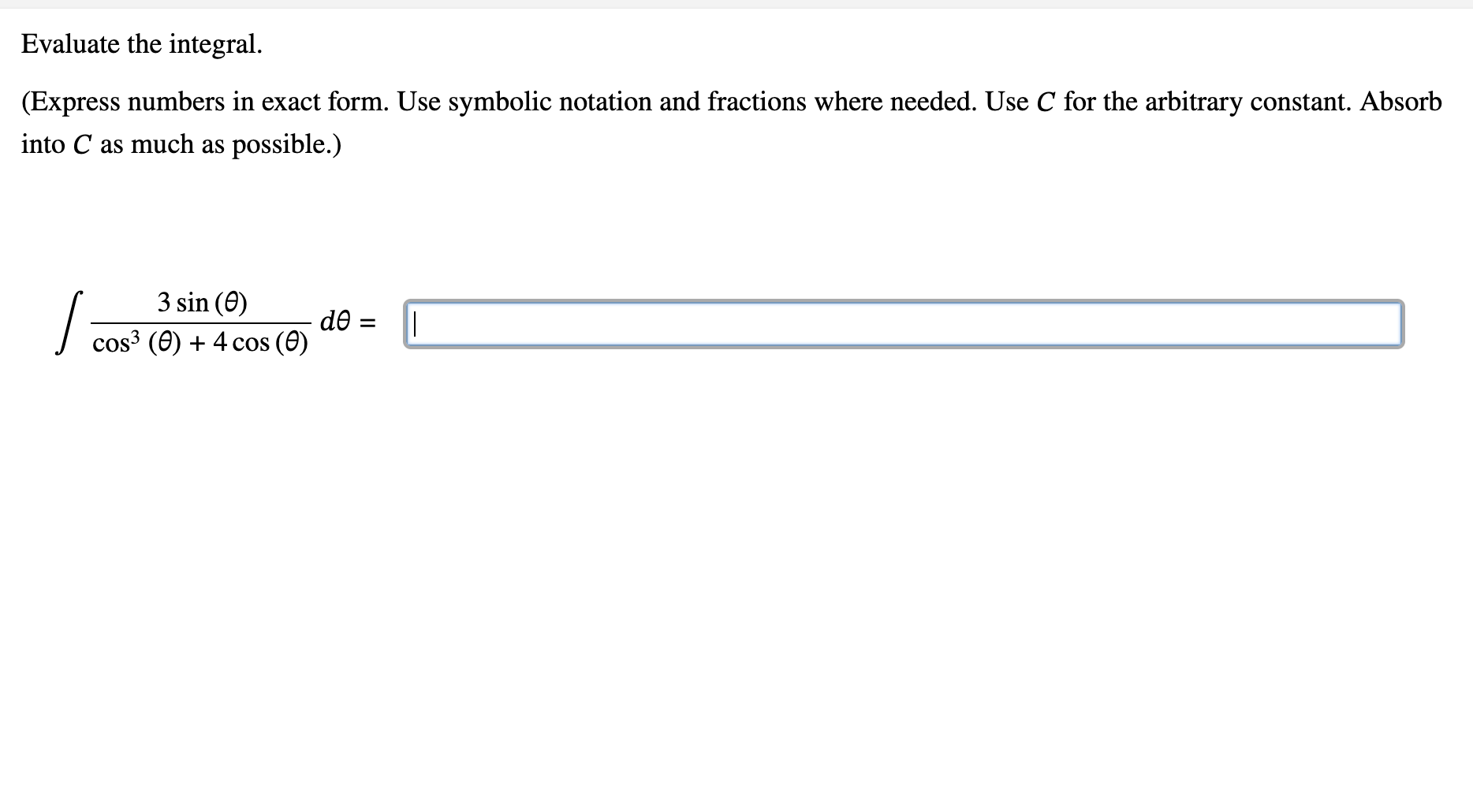 Solved Evaluate the integral. (Express numbers in exact | Chegg.com