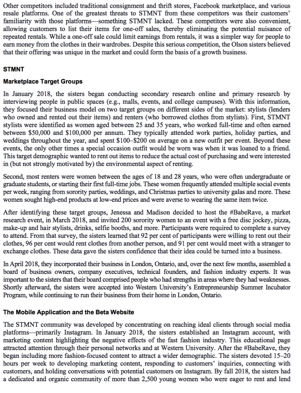 Solved It was early January 2019 when Jenessa Olson and | Chegg.com