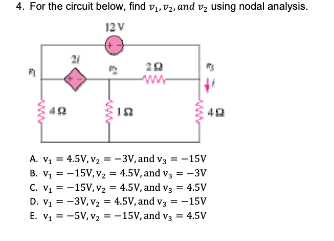 Solved 3. Using nodal analysis, find i, in the circuit | Chegg.com