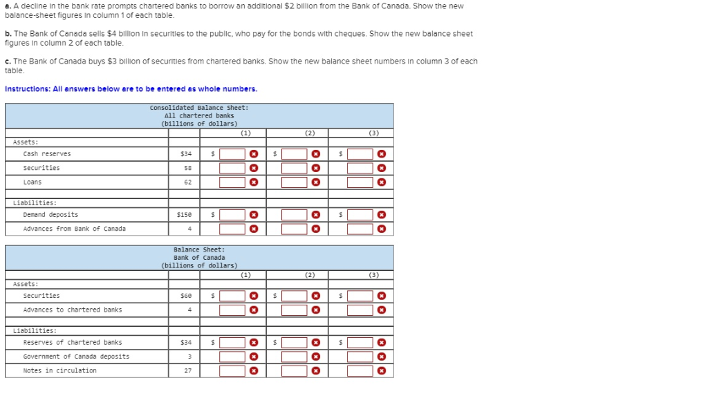 Solved E A Decline In The Bank Rate Prompts Chartered Banks Chegg