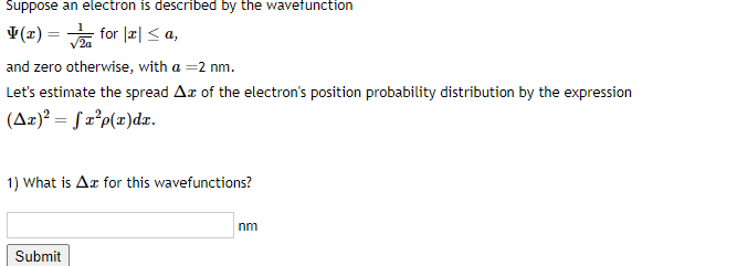 Solved Suppose an electron is described by the wavefunction | Chegg.com