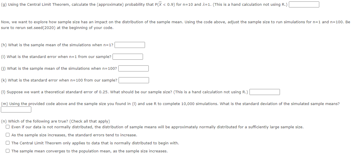 Solved We will first generate 10 Poisson(1=1) random | Chegg.com