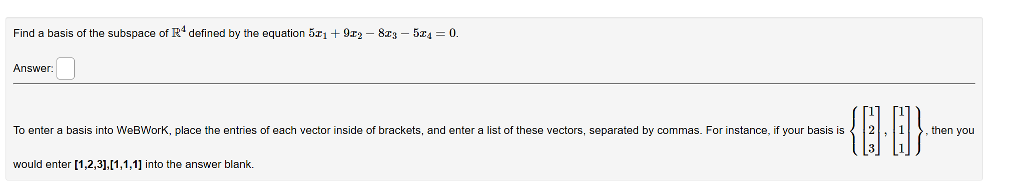 Solved Find a basis of the subspace of R4 ﻿defined by the | Chegg.com