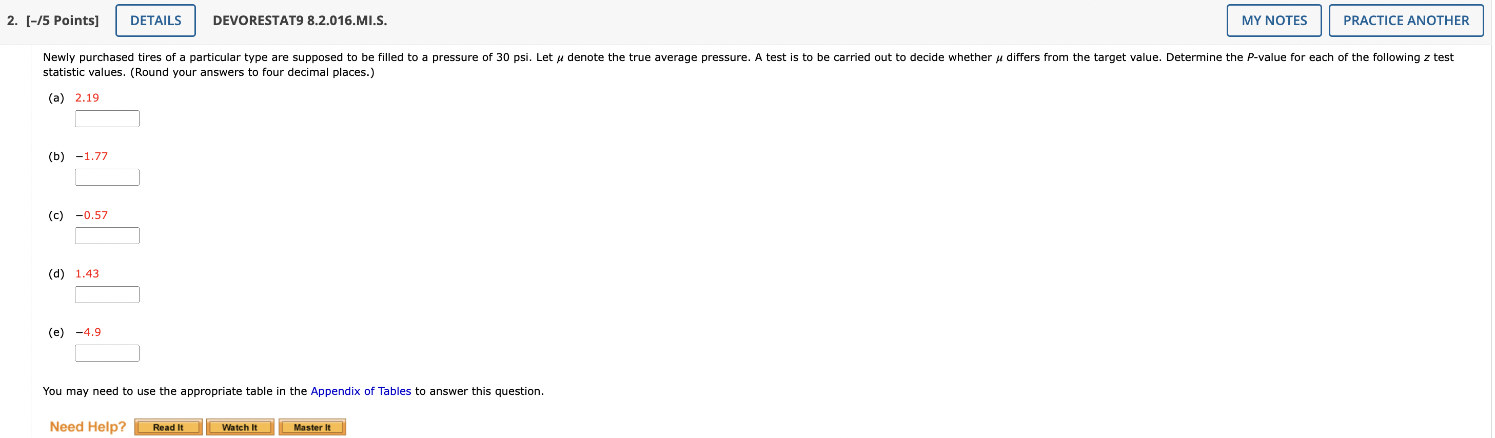 Solved statistic values. (Round your answers to four decimal | Chegg.com
