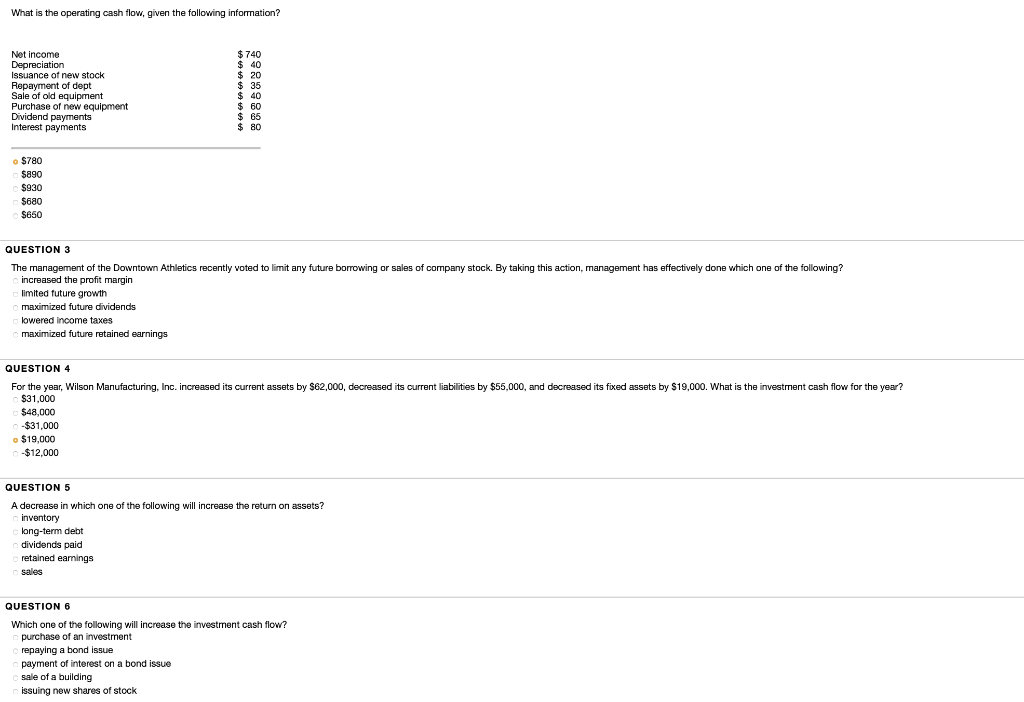 Solved What is the operating cash flow, given the following | Chegg.com