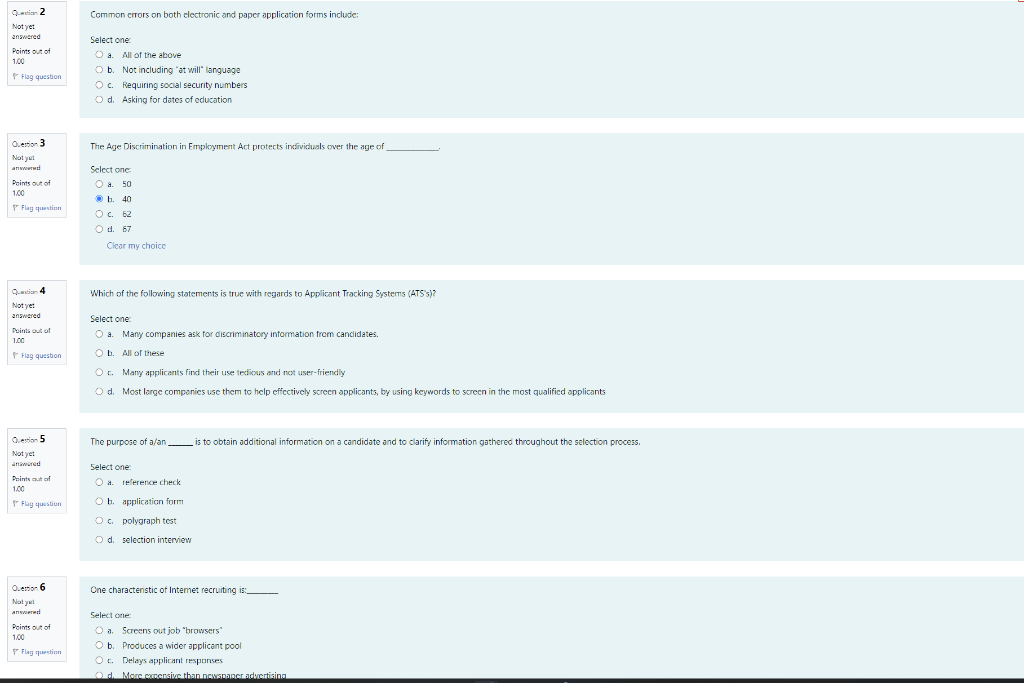 Solved Question 2 Not yet answered Points out of 1.00 Flag | Chegg.com