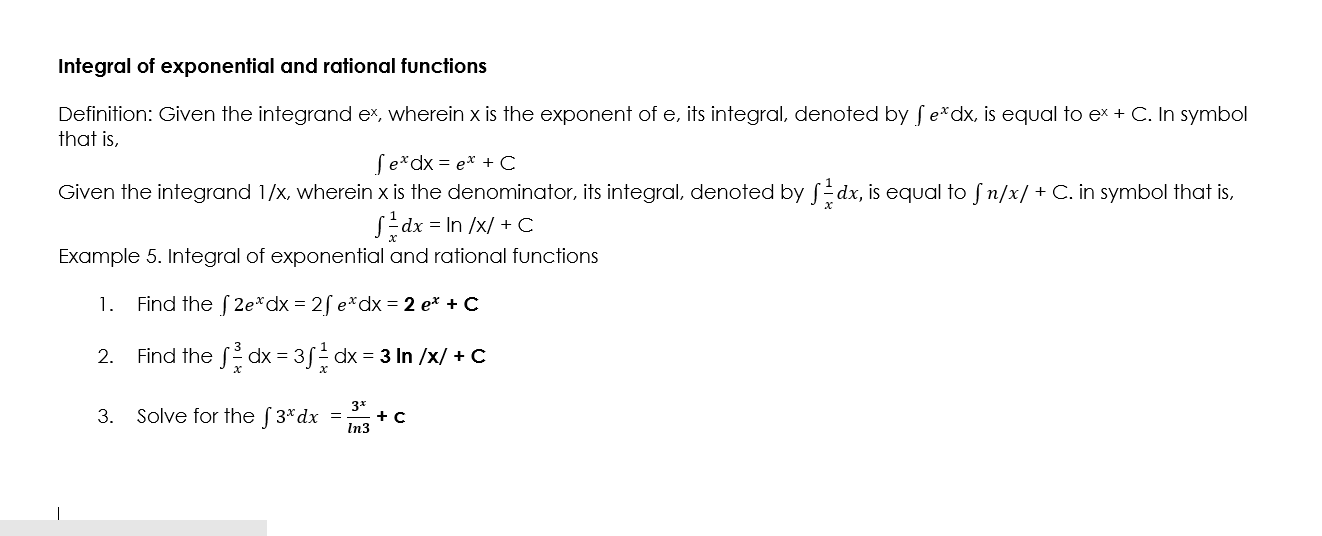 Solved Activity 11. Integral of exponential and rational | Chegg.com
