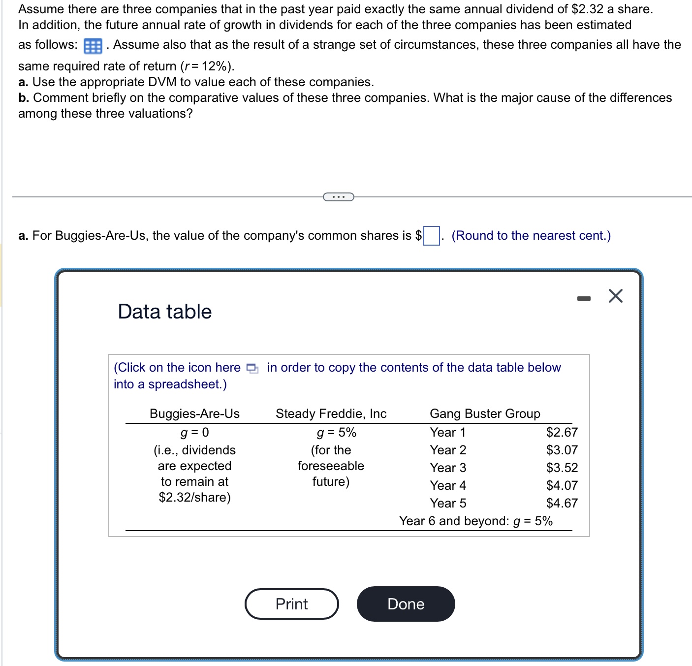 Solved Assume there are three companies that in the past | Chegg.com