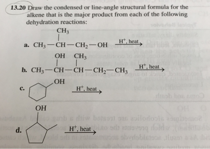 Solved 13.20 Draw the condensed or line-angle structural | Chegg.com