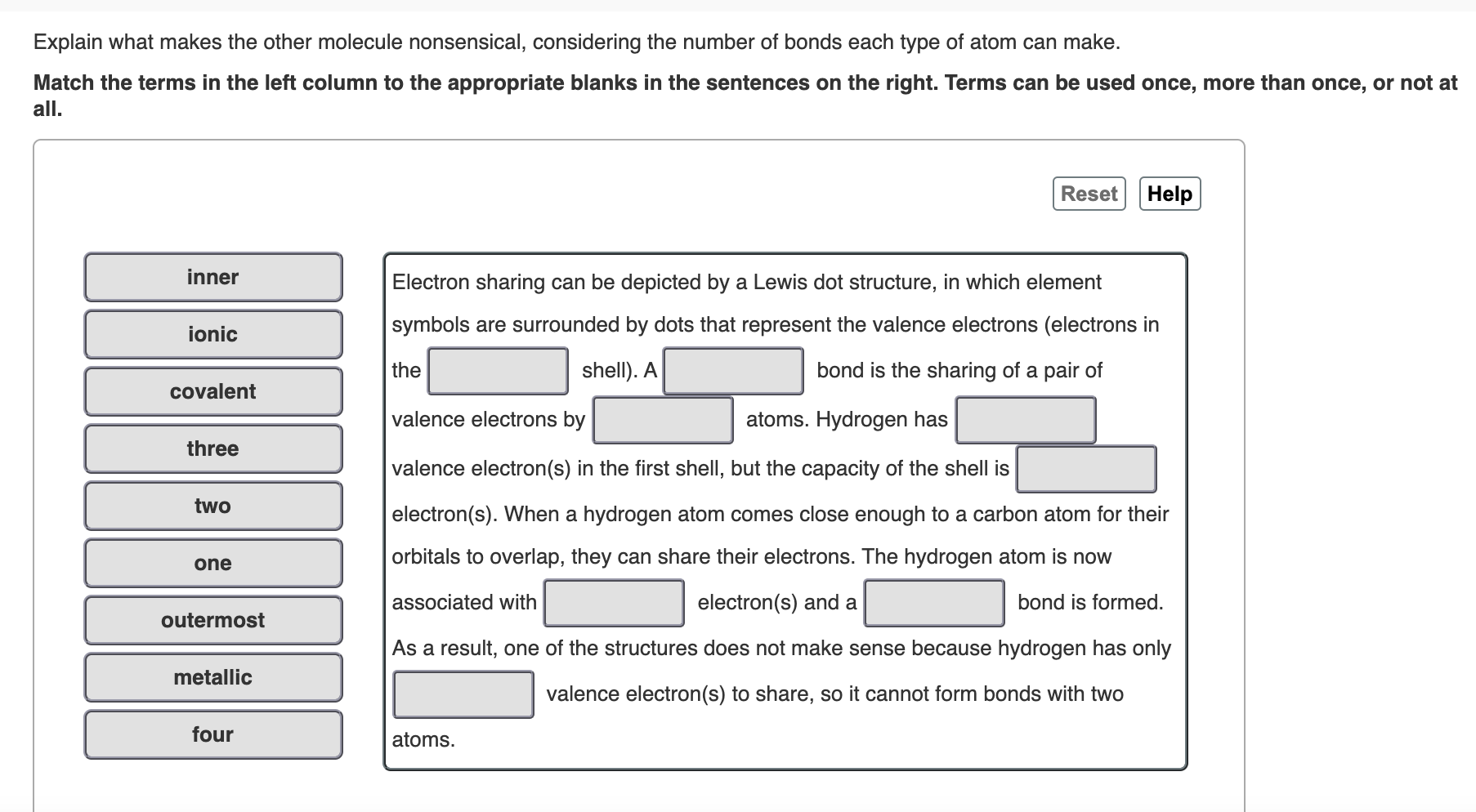 Solved Explain what makes the other molecule nonsensical, | Chegg.com