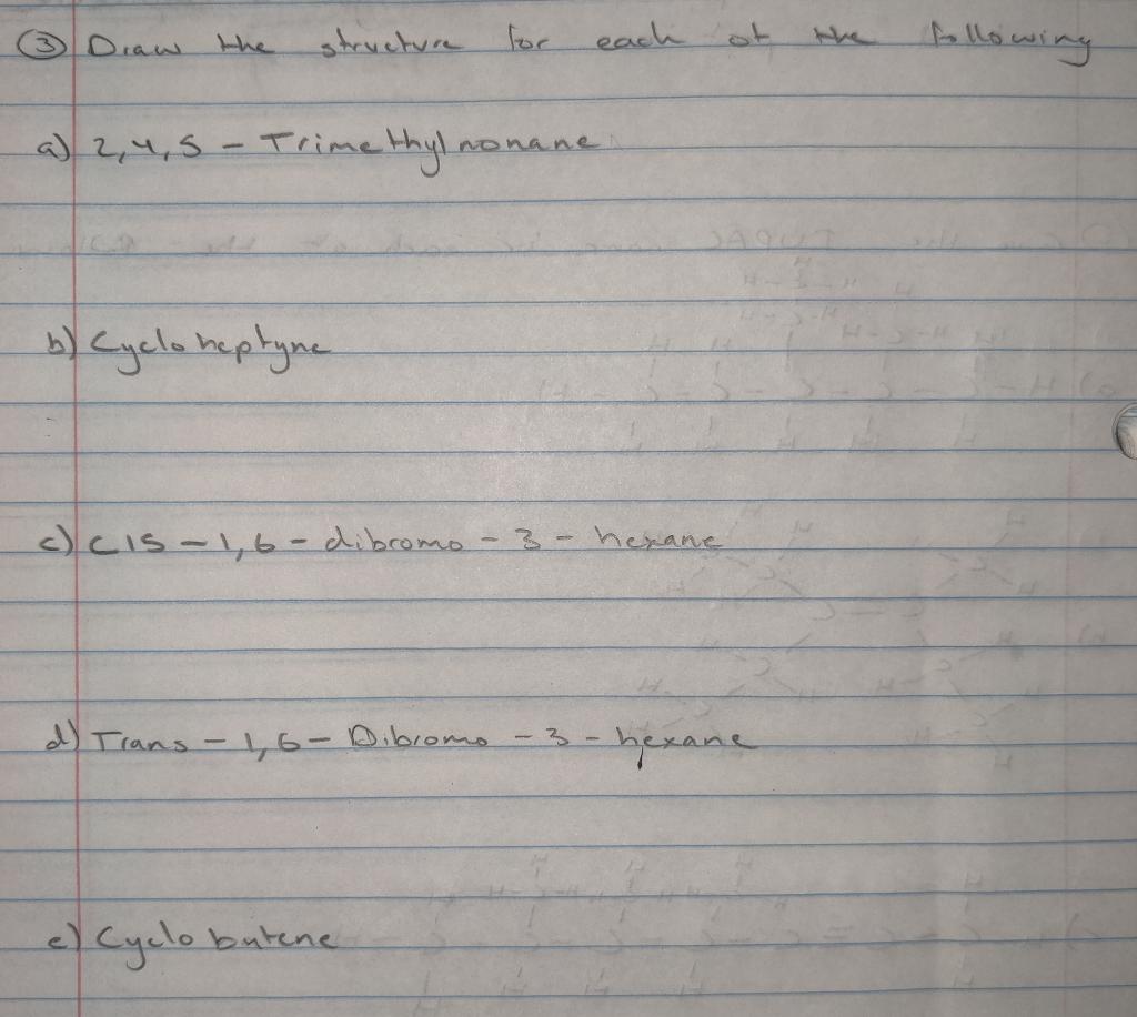 Solved Draw structure for each ot following a) 2,4,5 - | Chegg.com