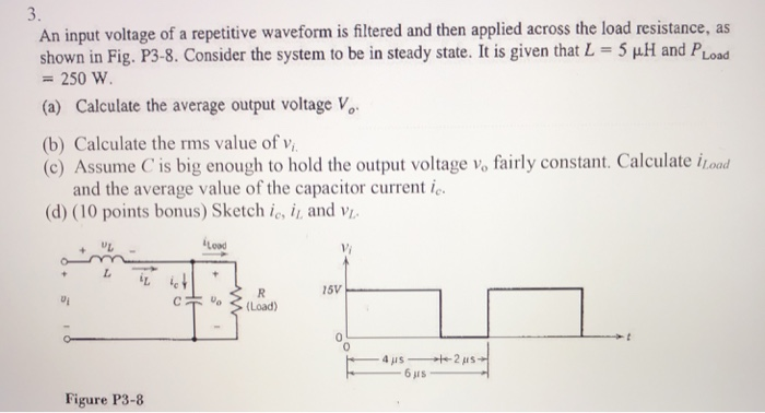 Solved 3. An input voltage of a repetitive waveform is | Chegg.com
