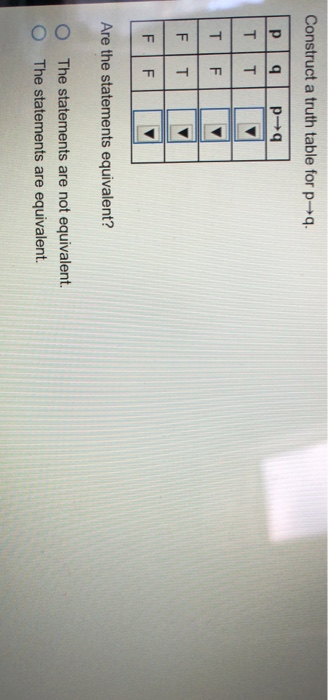 Solved use a truth table to determine whether the two | Chegg.com