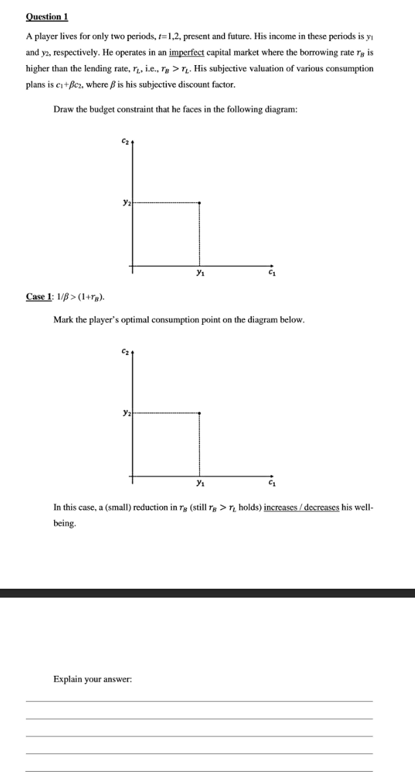 Solved by an EXPERT Question 1A player lives for only two periods, t=1,2, | Chegg.com