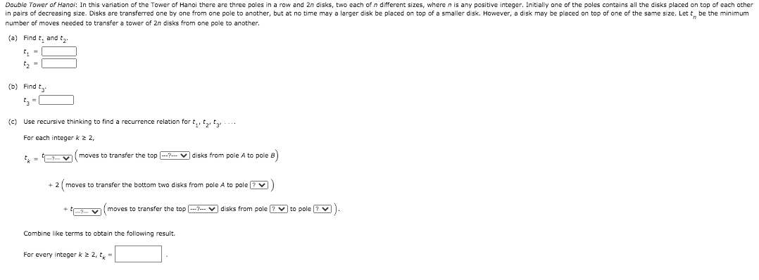 Solved Double Tower of Hanoi: In this variation of the Tower | Chegg.com