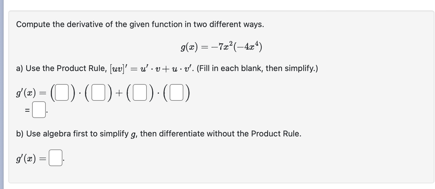 Solved Find the derivative of the function f(z), below. It | Chegg.com