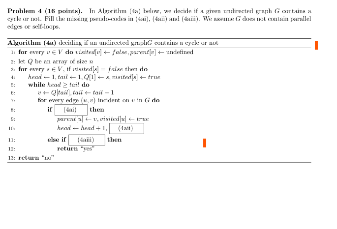 Problem 4 (16 points). In Algorithm (4a) below, we | Chegg.com