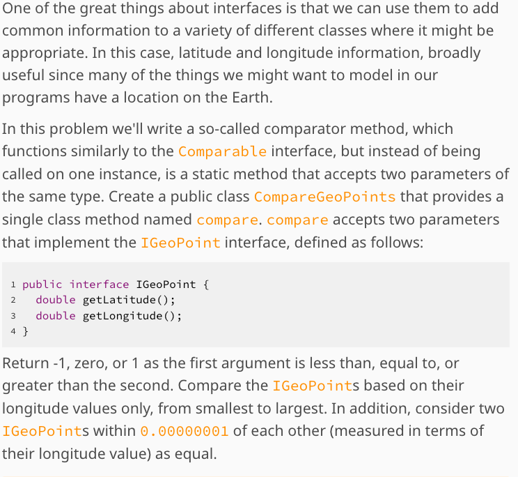 Solved One of the great things about interfaces is that we | Chegg.com