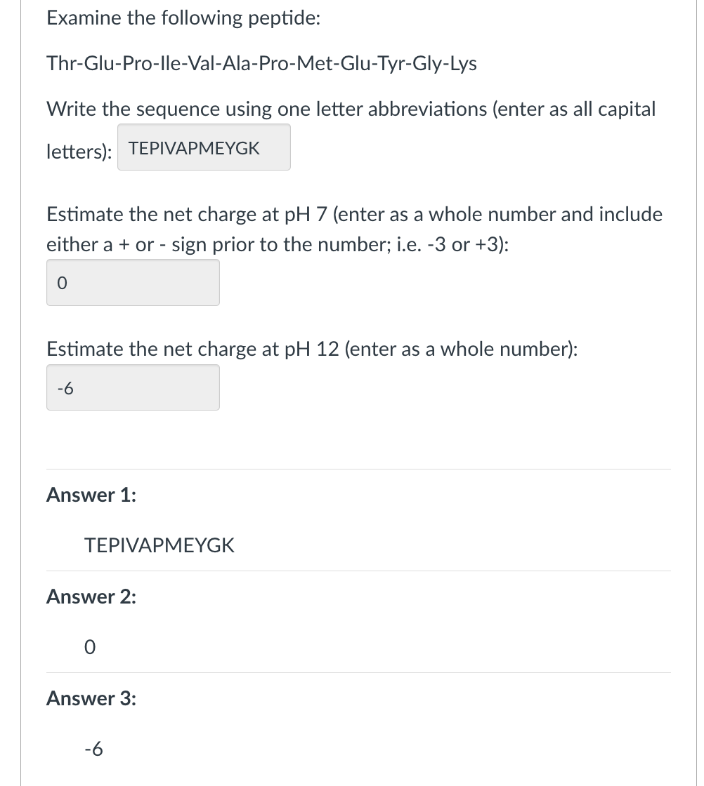 Solved Examine the following peptide: | Chegg.com