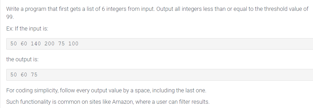 Solved Write A Program That First Gets A List Of 6 Integers 5152