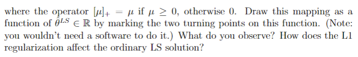 2 Consider The L1 Regularized Least Squares Problem