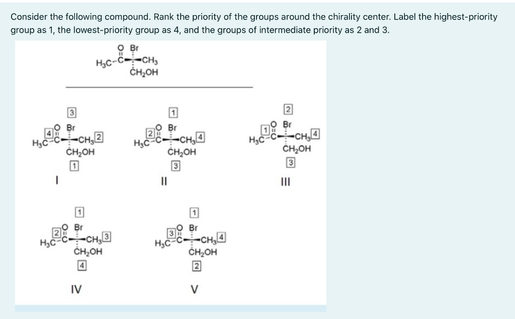 Solved Consider the following compound. Rank the priority of | Chegg.com