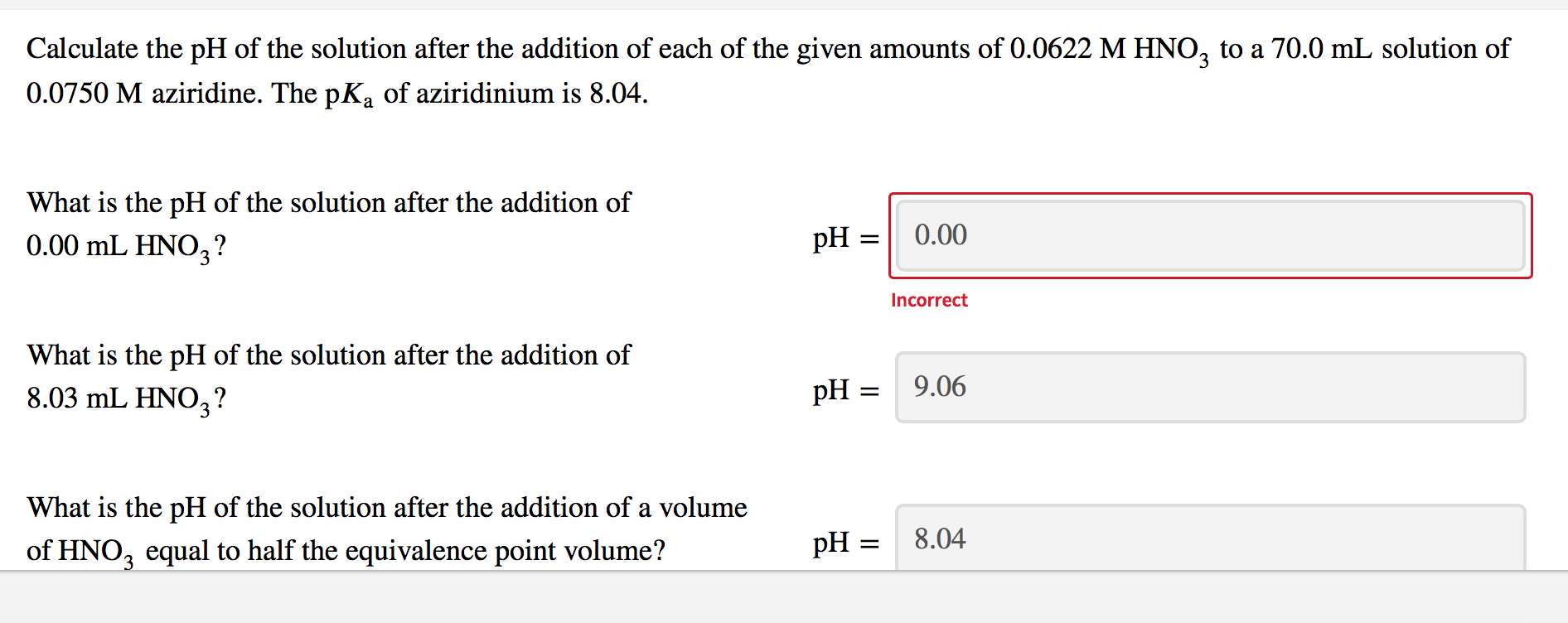Calculate the pH of the solution after the addition | Chegg.com