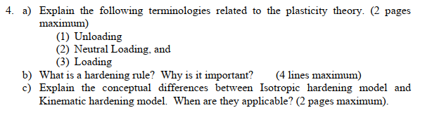 Solved 4. a) Explain the following terminologies related to | Chegg.com
