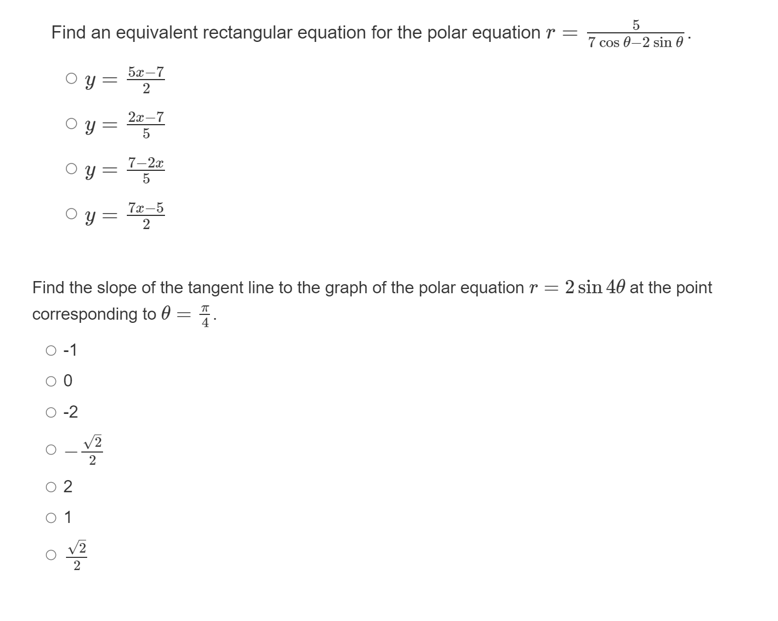 Solved Find an equivalent rectangular equation for the polar | Chegg.com