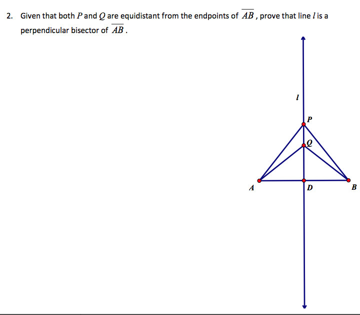 Given That Both P And Q Are Equidistant From The ... | Chegg.com