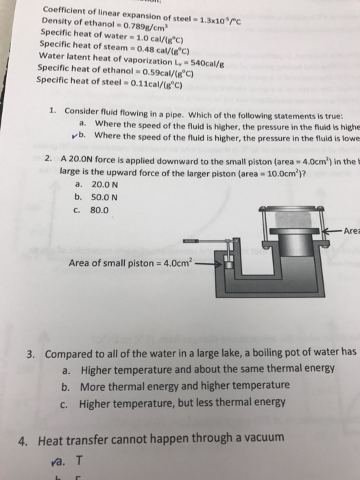 Solved Consider fluid flowing in a pipe. Which of the | Chegg.com