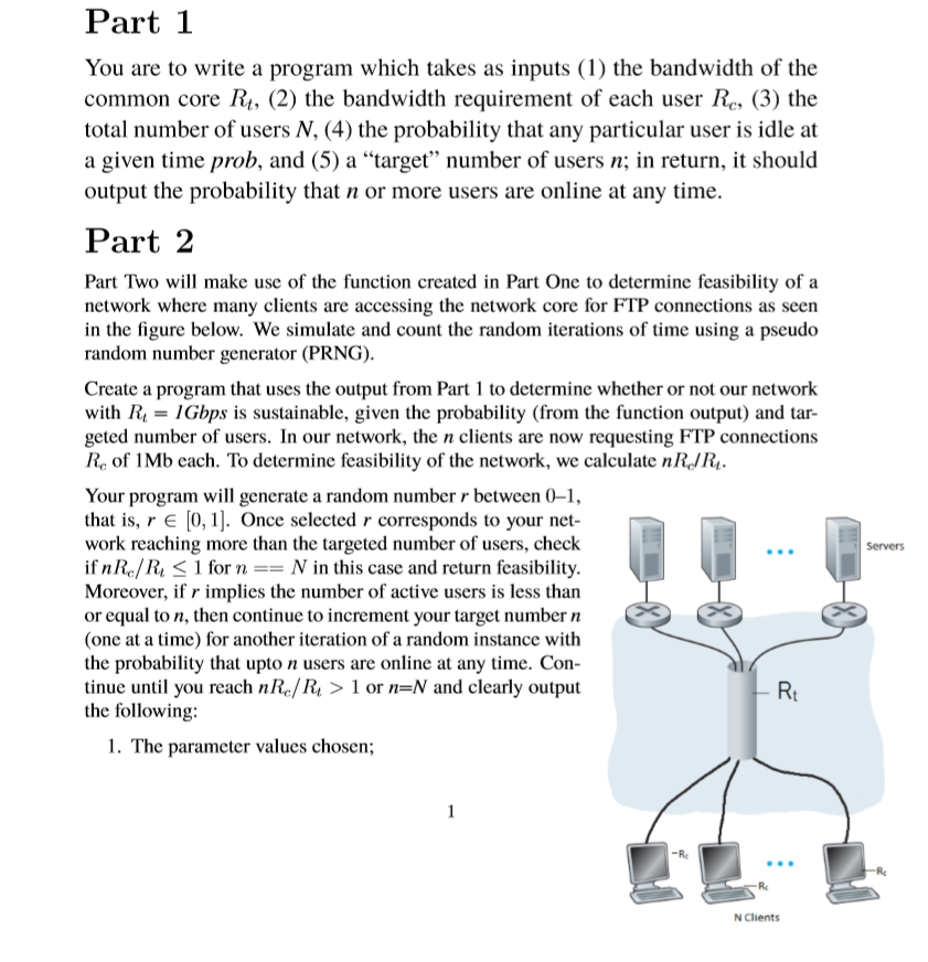 Part 1 You are to write a program which takes as | Chegg.com