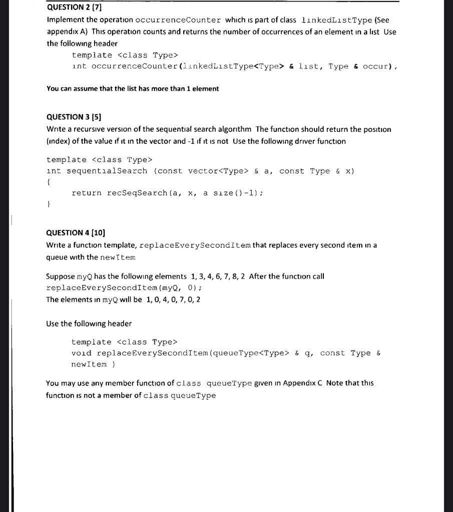 QUESTION 2 (7] Implement the operation | Chegg.com