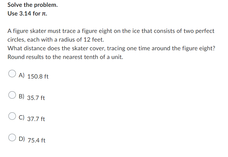 Solved A figure skater must trace a figure eight on the ice | Chegg.com