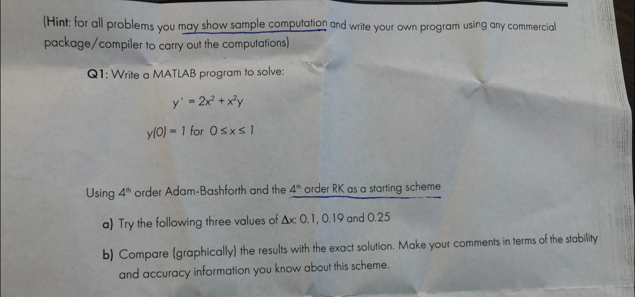Solved (Hint: for all problems you may show sample | Chegg.com