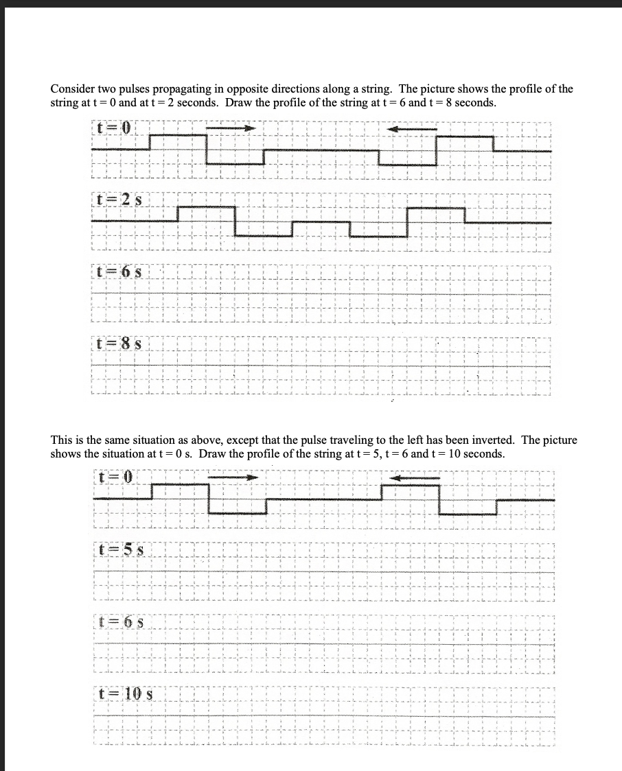 Solved Consider two pulses propagating in opposite | Chegg.com