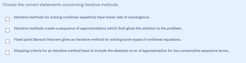 Solved Choose the correct statements concerning iterative | Chegg.com