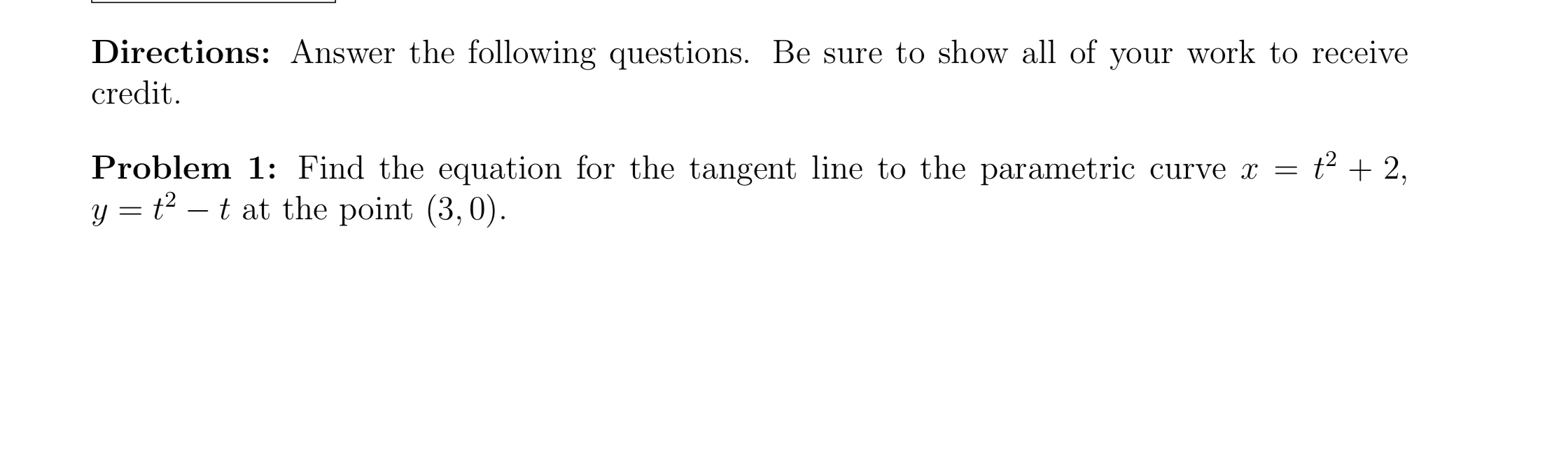 Solved Directions: Answer the following questions. Be sure | Chegg.com