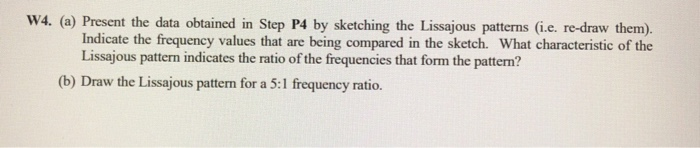 W4. (a) Present the data obtained in Step P4 by | Chegg.com
