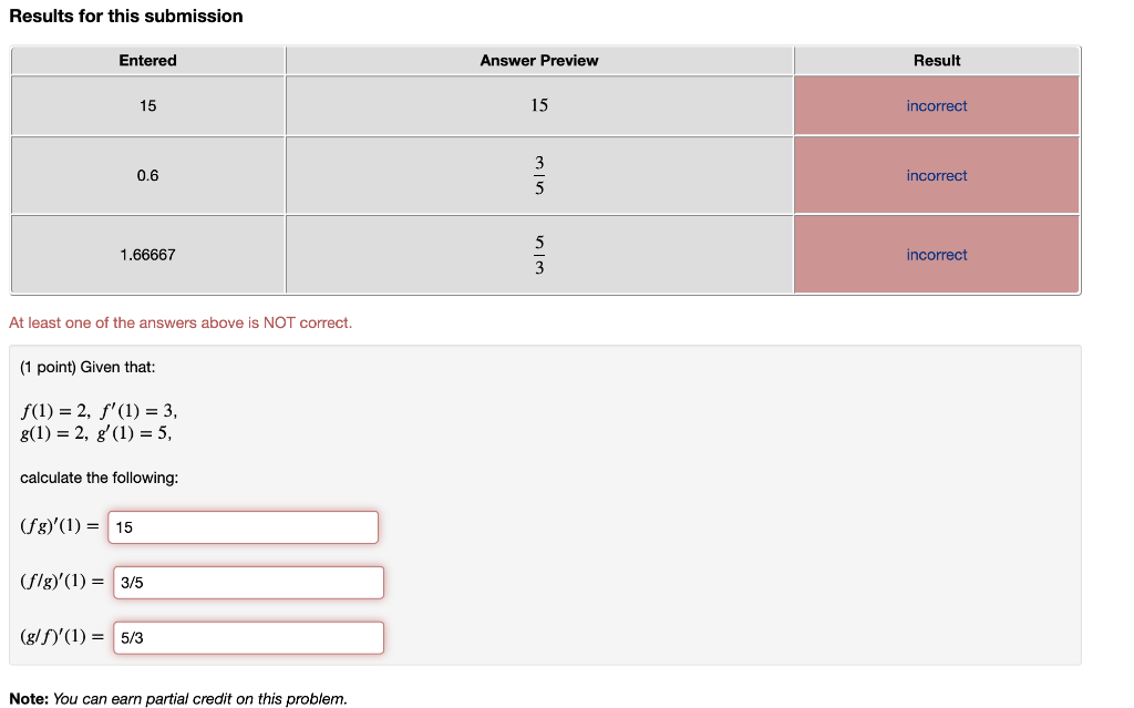 Solved Results for this submission At least one of the | Chegg.com