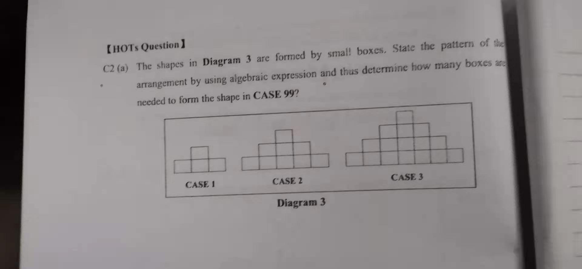Solved [HOTs Question) C2 (a) The shapes in Diagram 3 are | Chegg.com