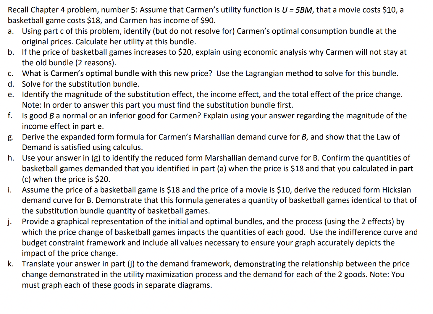 Solved Recall Chapter 4 problem, number 5: Assume that | Chegg.com