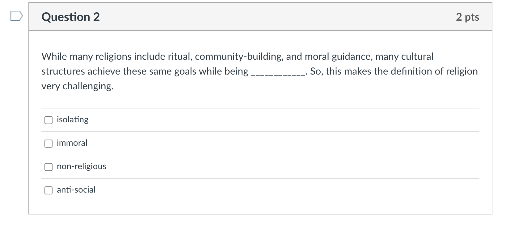While many religions include ritual, | Chegg.com