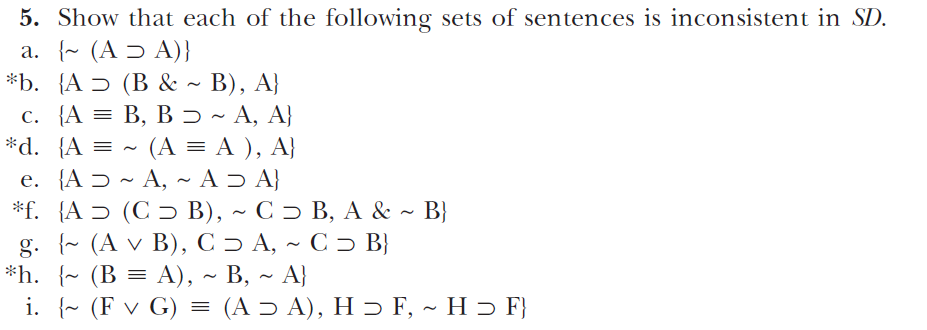 Solved 5. Show that each of the following sets of sentences | Chegg.com