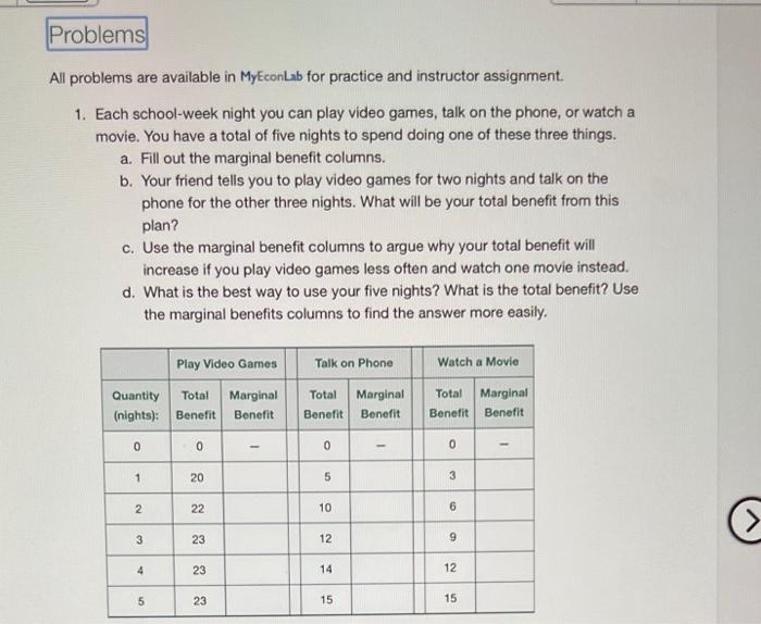 Solved ProblemsAll problems are available in MyEconLab for | Chegg.com