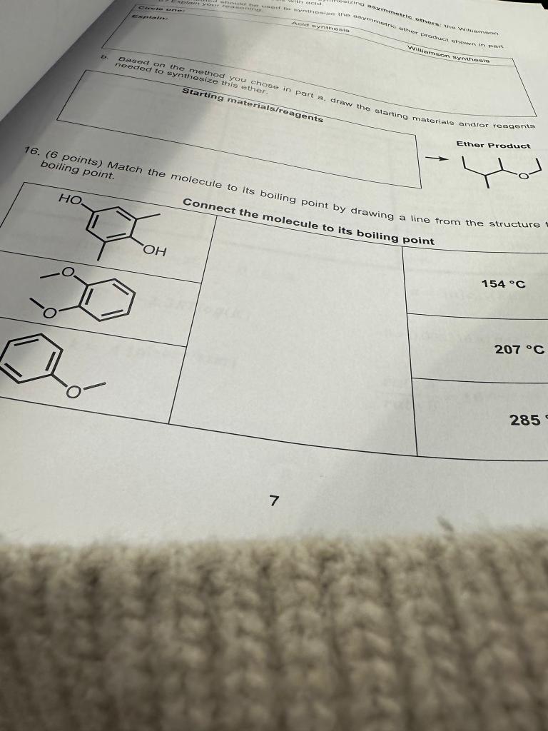 Solved 16. (6 points) M boiling point. | Chegg.com