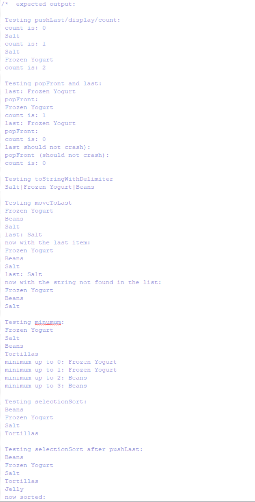 Solved Code is in C++. Member functions must be the same. | Chegg.com