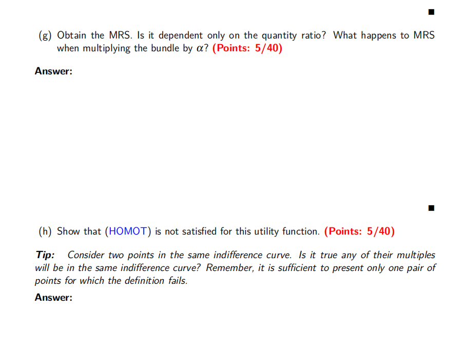 1. A very important class of preference relations is | Chegg.com