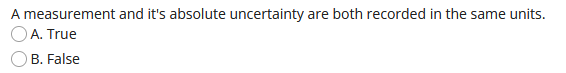 Solved A measurement and it's absolute uncertainty are both | Chegg.com